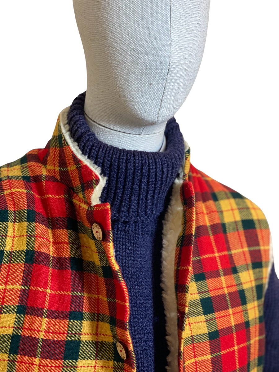 Red Tartan Style Fleece Lined Gilet - M / L – Barrington Ayre